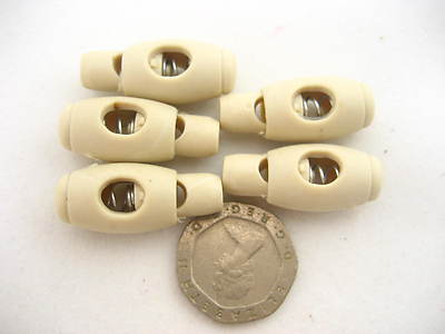 UK stock 10 drawstring Toggles Cord Adjusters Orbs Spring stop cord ...