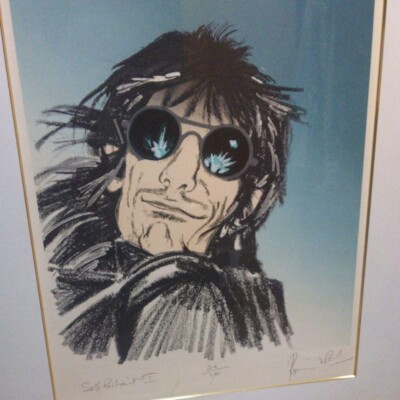 RONNIE WOOD "Self Portrait I" Lithograph Print Signed Framed ...
