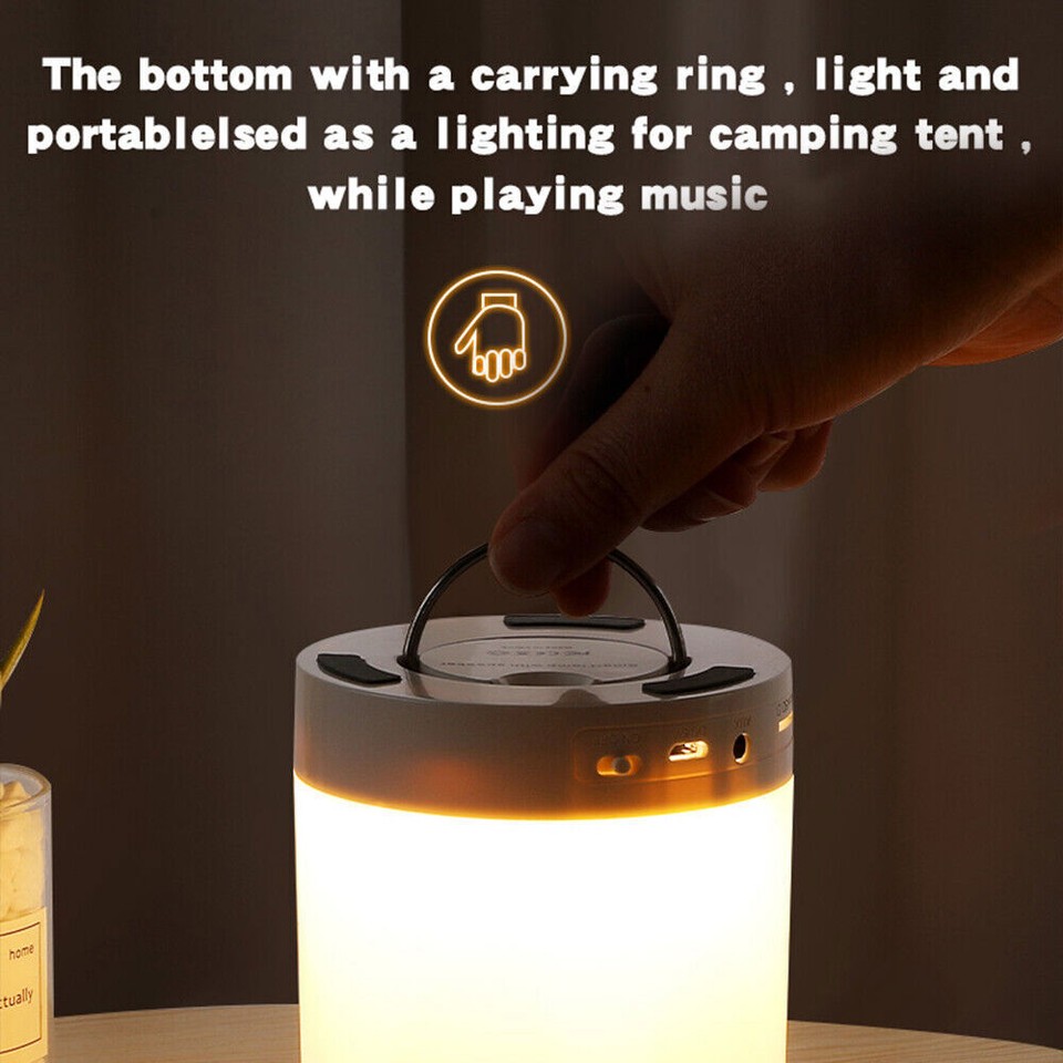 Wireless LED Bluetooth Speaker Touch Pat Light Colorful Night Light ...