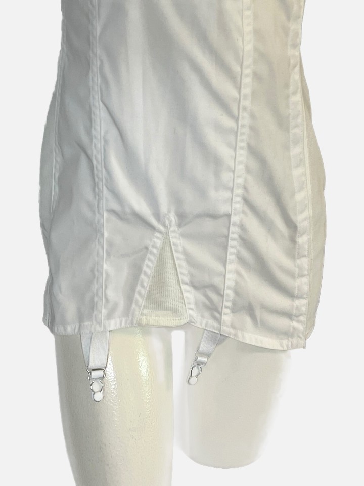 Corland White 34B Girdle Open Bottom Garter Straps Corset 8044 | eBay