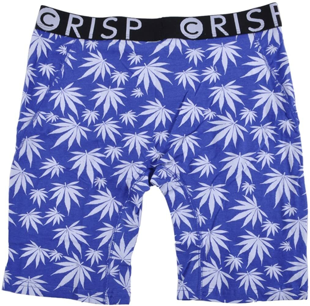 Crisp Men's Boxers Pot Leaf Weed Blue & White Size XS Extra Small ...