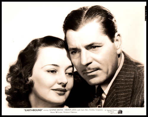 Warner Baxter + Andrea Leeds in Earthbound (1940) Hollywood Movie Photo ...