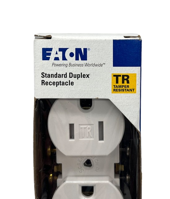 Eaton NNB TR270W-BX-LW Outlet Duplex Receptacle 15A 125V White Tamper ...
