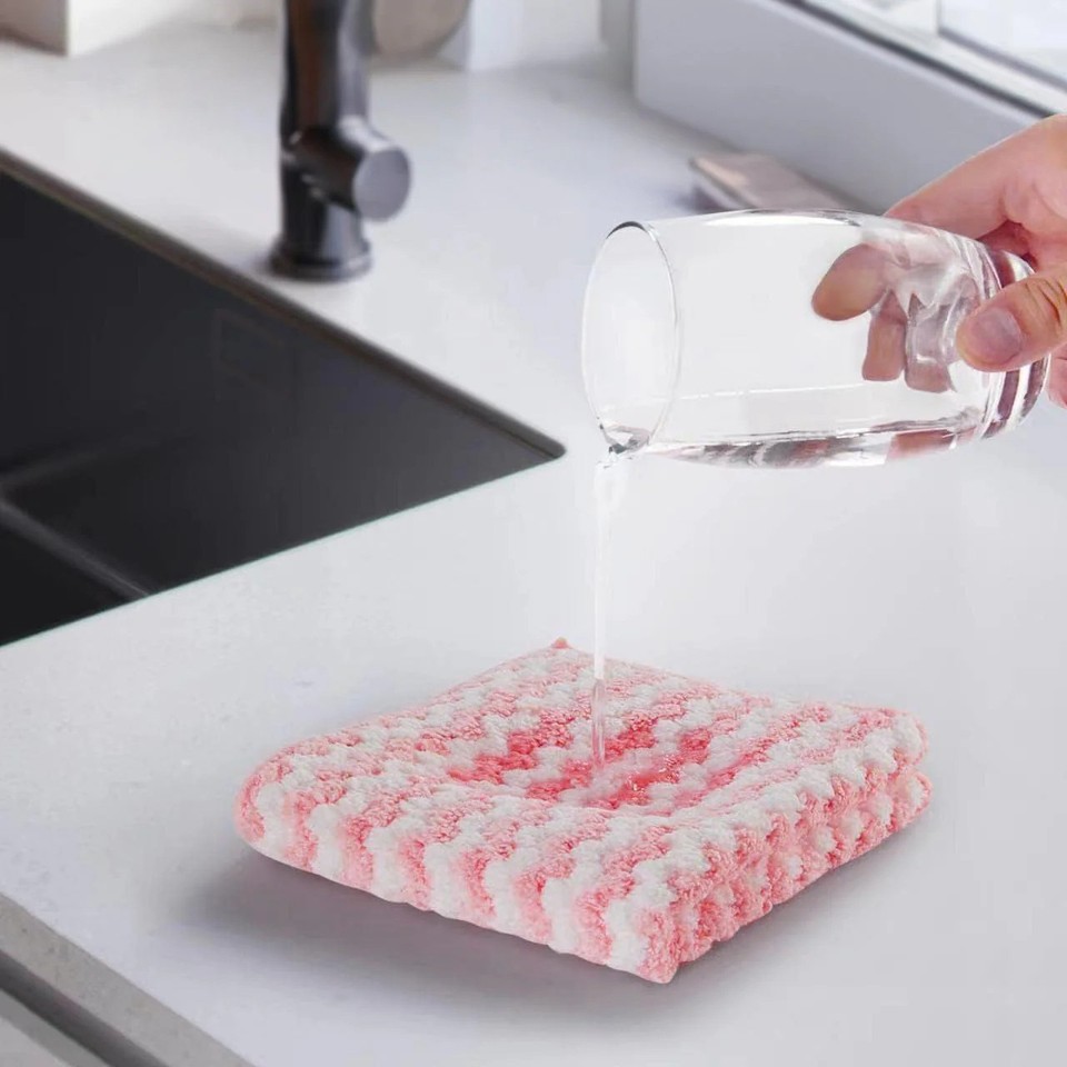 10 Pcs Super Absorbent Reusable Microfibre Cleaning Cloths 30 x 30 cm ...