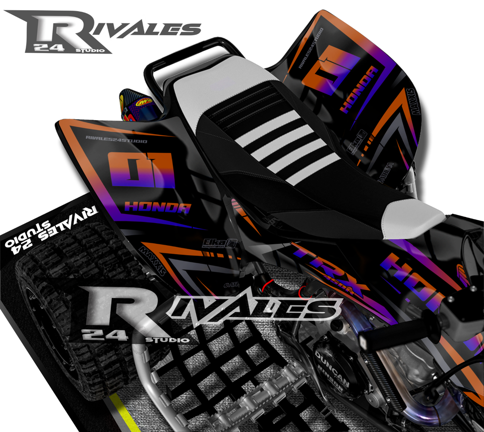 Honda TRX 450R 450ER graphics kit 2004 2005 2006 to 2014 decals ...