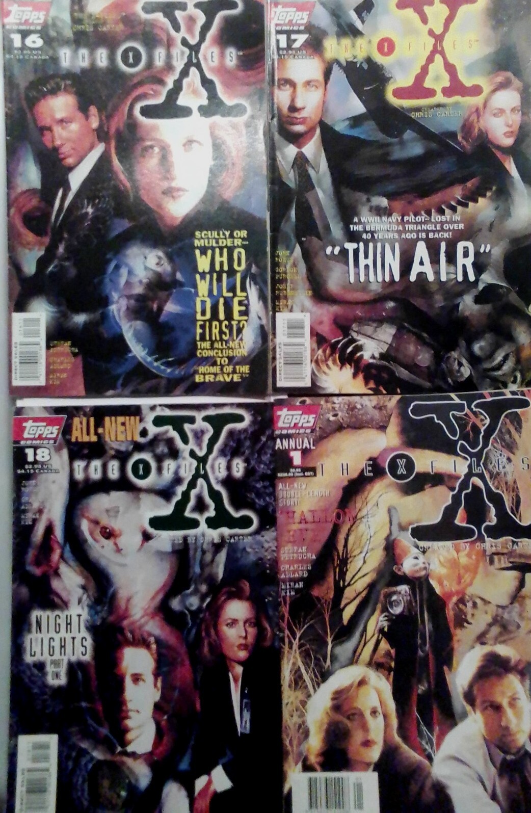 Topps Comics The X-files #16,17,18 Annual#1 1995 | eBay