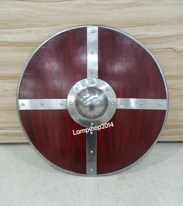 Norman Armor Shield Round Wood/Steel Shield With Steel Boss New Design ...
