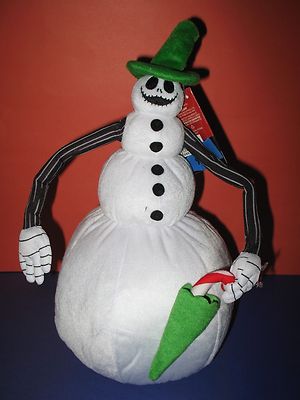 Nightmare Before Christmas LARGE Animated Jack Skellington as SNOWMAN ...