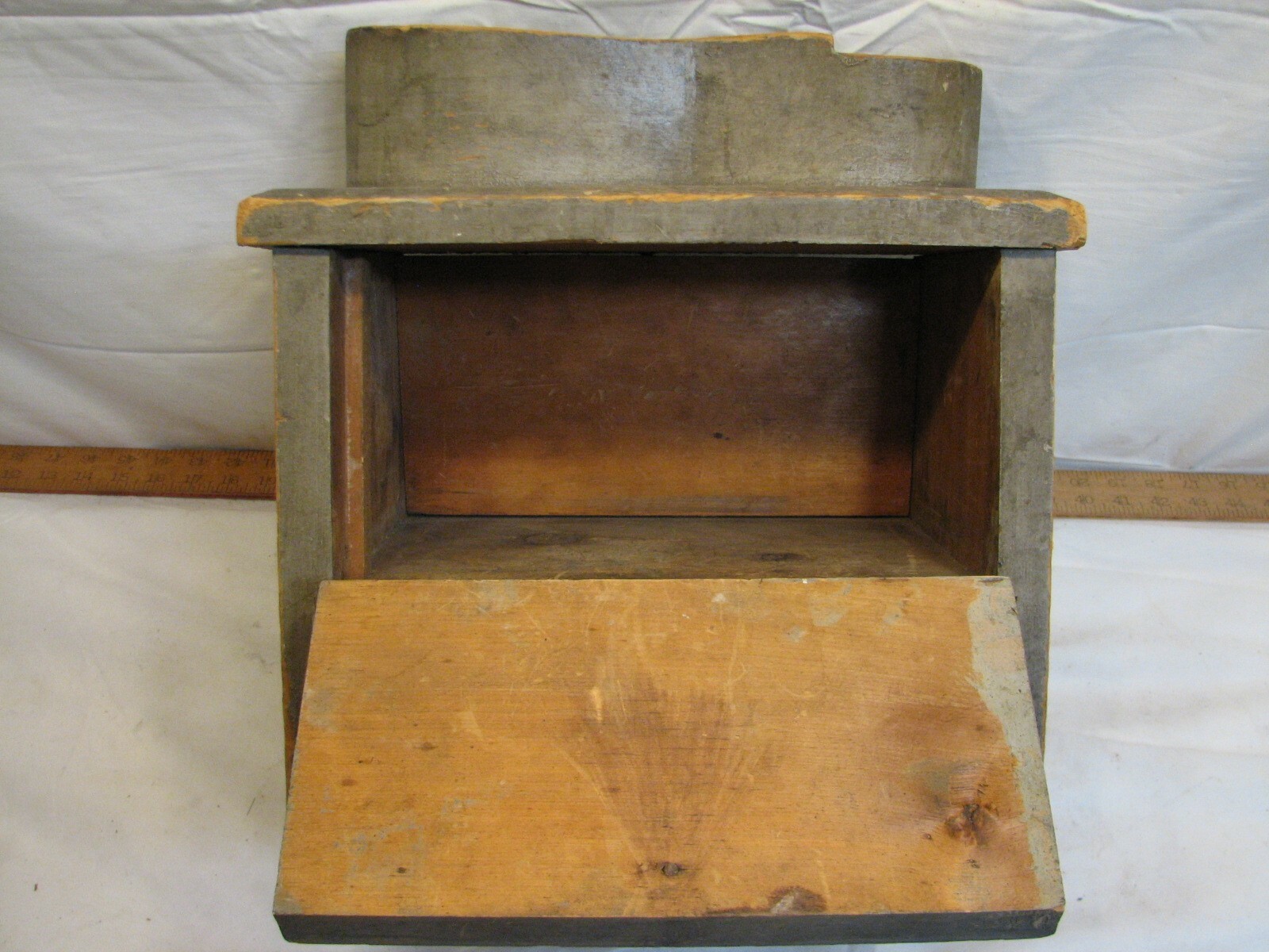 Antique Shoe Shine Kit Stand Blacking Box Wood Bench Rest Primitive ...