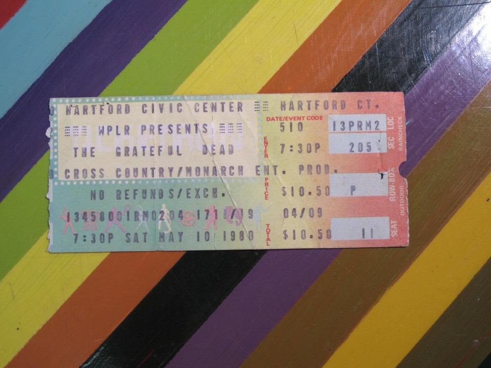 vtg 1970s-1990s Concert Ticket Stub - Grateful Dead 1973-1995 group 1 ...