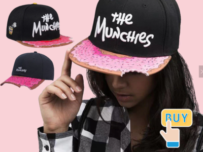 The Munchies Cap Cartoon Animation Donut Baseball Casual Snapback Hat ...