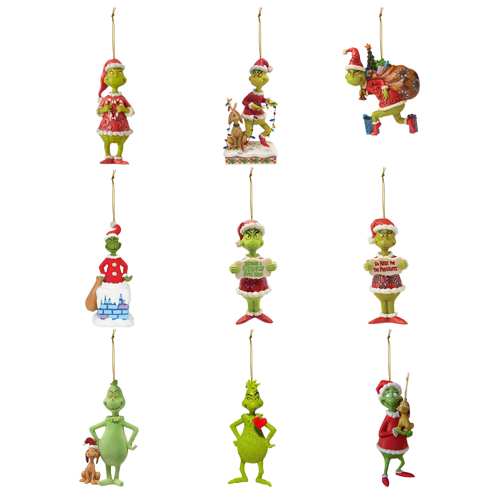 Hanging Christmas Tree Pendant Home Grinch Ornament Xmas Tree ...