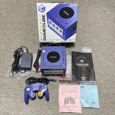 Nintendo GameCube Violet Game Console DOL-001 Box NTSC-J Japan Tested ...