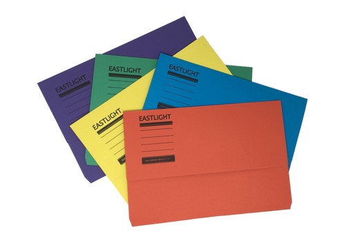 Eastlight Document Wallet Assorted Colours 100% Recycled Paper 275gsm ...