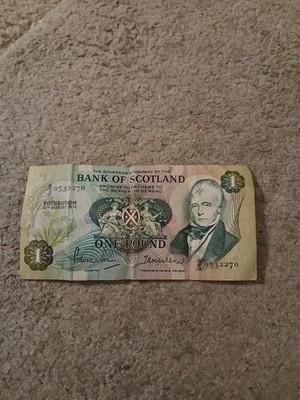 Bank Of Scotland £1 Note Edinburgh 10th August 1970 | eBay UK