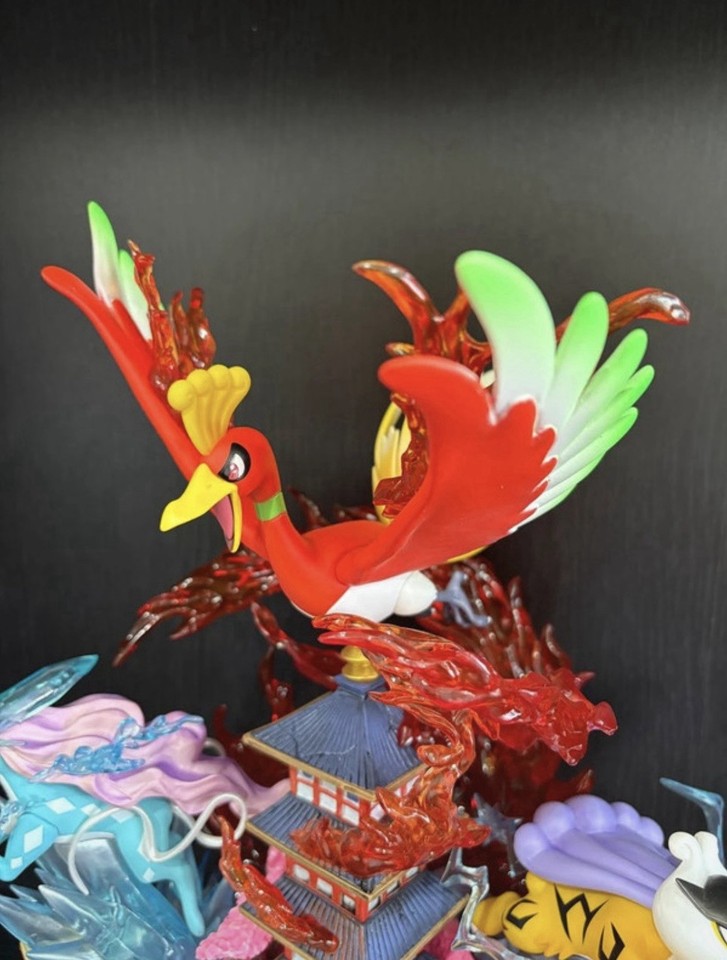 Pokemon Ho-Oh Raikou Entei Suicune Unown Figure Statua da Collezione ...