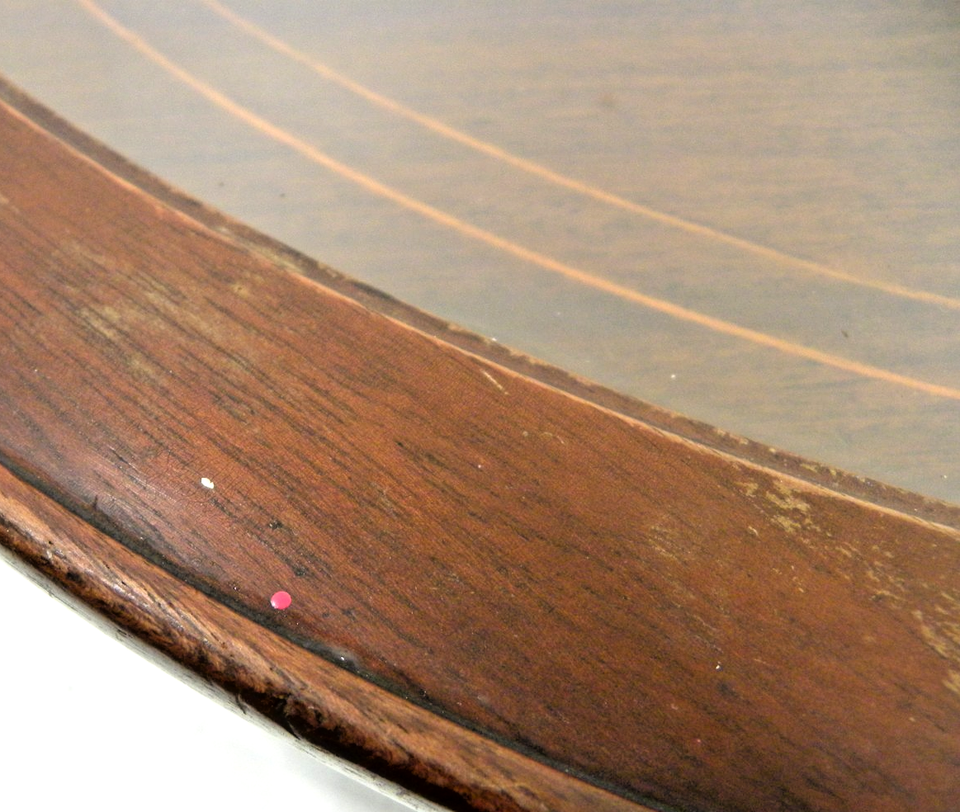 VTG Antique Lazy Susan 22" Mahogany Wood w Glass Top Baker Furniture ...