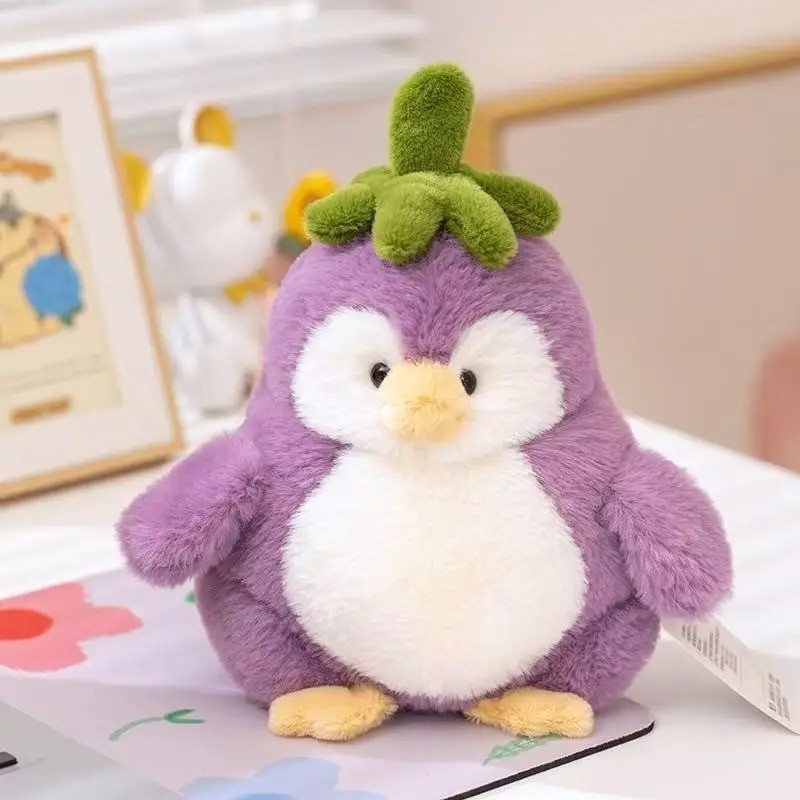 25/40cm Cute Eggplant Goose Plush Toy Soft Stuffed Doll Pillow Kids ...