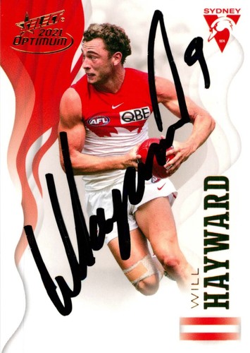 Signed 2021 SYDNEY SWANS AFL Card WILL HAYWARD | eBay Australia