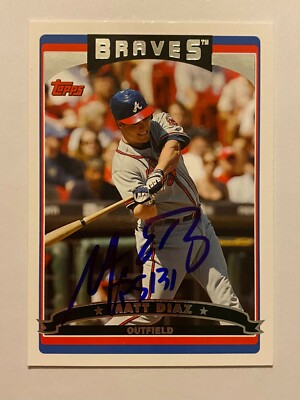 Matt Diaz Signed Topps #127 2006 Card Atlanta Braves Auto MLB RAD | eBay