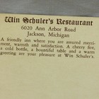 Vintage Postcard Win Schulers Restaurant Inn Jackson Michigan Scene Ann ...
