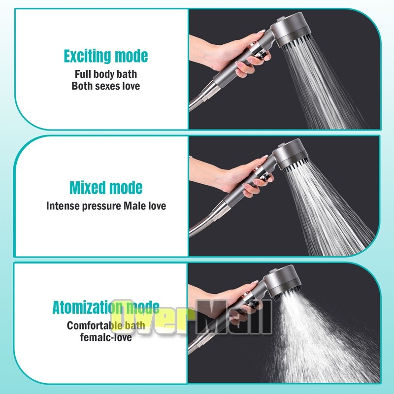 German Multifunctional Massage Shower Head Handheld High Pressure ...