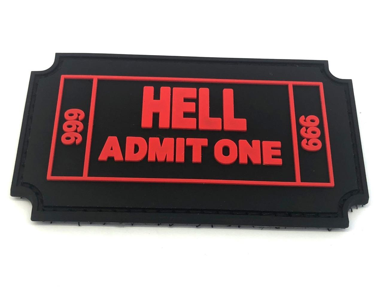 Hell Admit One 666 Ticket PVC Airsoft Paintball Patch | eBay UK