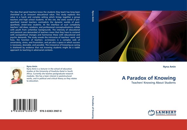 A Paradox of Knowing von Nyna Amin (2010, Taschenbuch) online kaufen ...