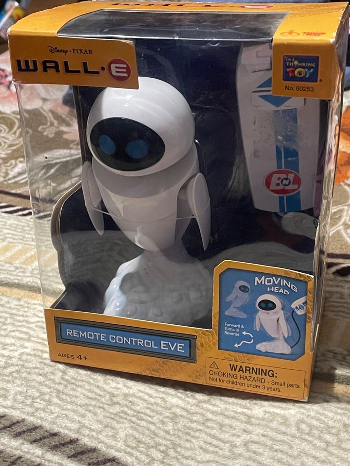 WALL-E Disney Pixar Remote Control RC Eve Moving Robot Thinkway Toys ...