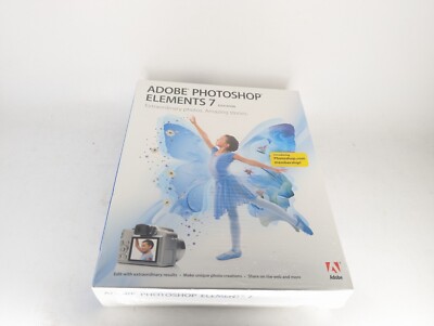 Adobe Photoshop Elements 7 CD ROM CIB Big Box (Brand NEW, Factory ...