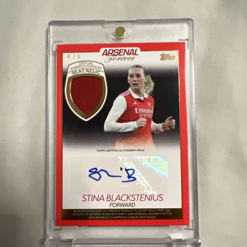 Stina Blackstenius auto seat relic 4/5 | Topps Arsenal forever | colour ...