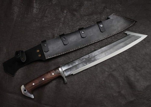 Custom Handmade Carbon Steel Blade Tactical Machete Knife| Hunting ...