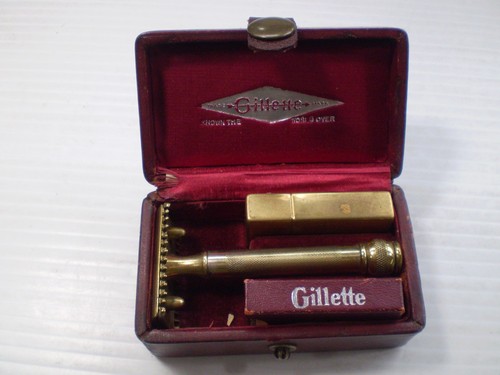 VINTAGE GILLETTE 3 PIECE OLD STYLE SAFETY RAZOR | eBay