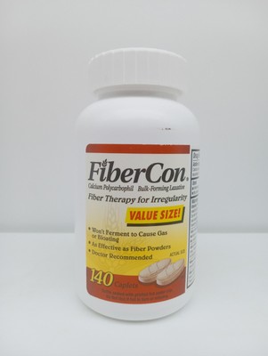 Fibercon Fiber Therapy For Regularity Supplement 140 Caplets Exp 8.26 ...