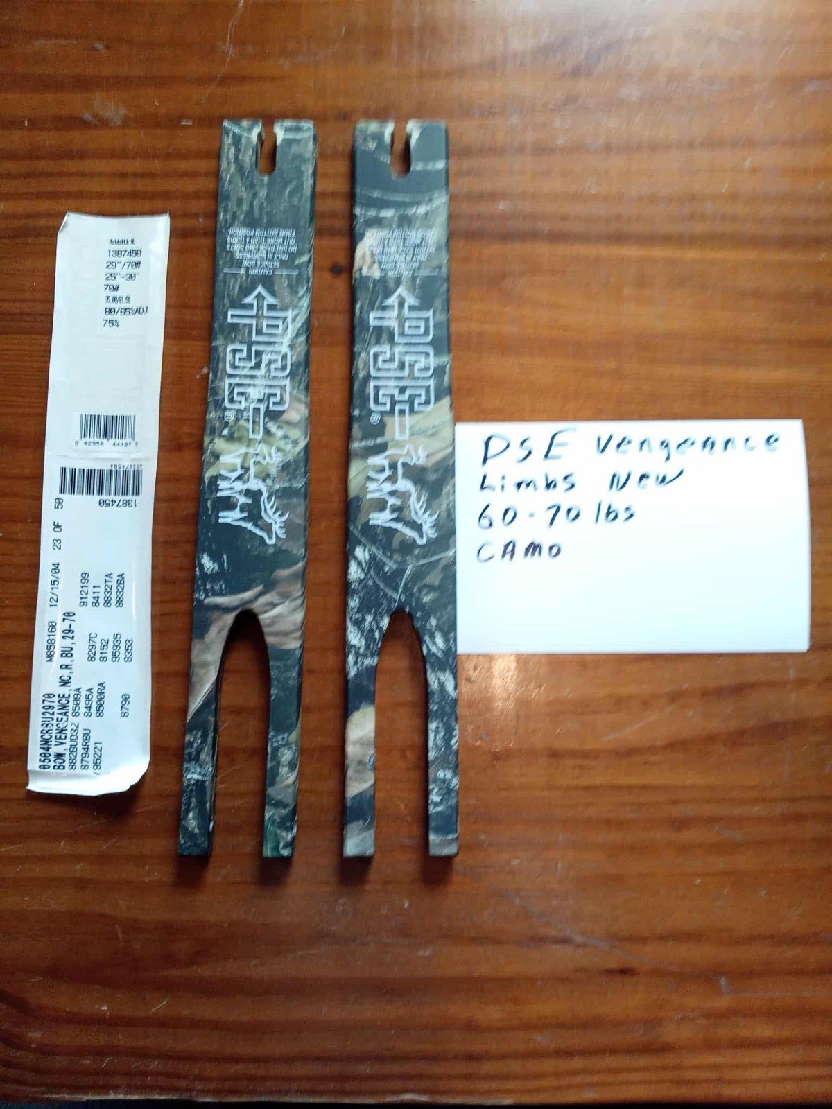 PSE Vengeance Compound Bow Limbs 60-70 lbs Camo | eBay