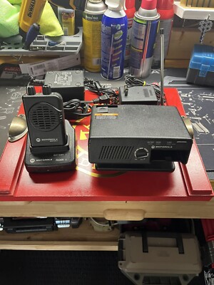 Motorola Minitor 5 Pager And Charger And Amplifier Charger | eBay