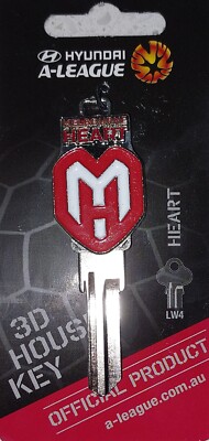 Melbourne Heart F.C 3D House Key LW4 Sculptured Blank Uncut Rare ...
