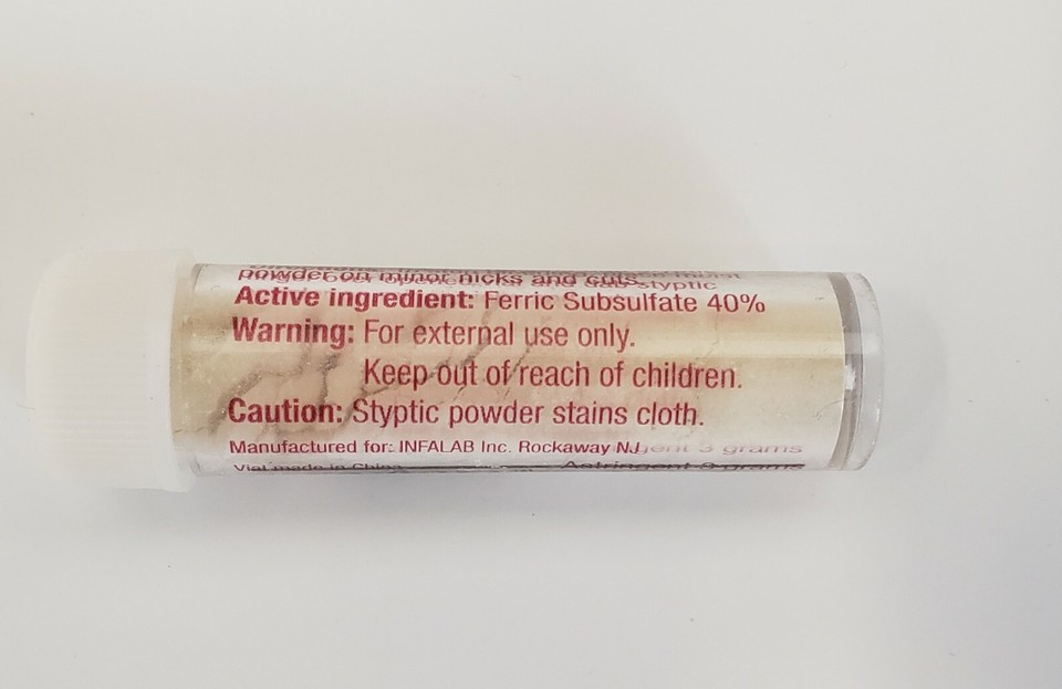 5 X InfaLab Nick Relief Powder Styptic Stops Minor Bleeding Trimmer ...