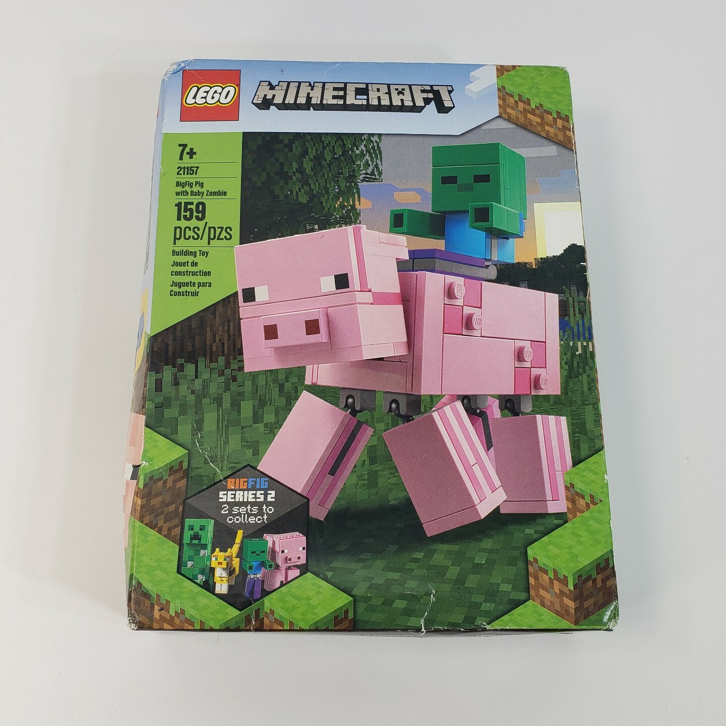 LEGO Minecraft: BigFig Pig with Baby Zombie (21157) for sale online | eBay