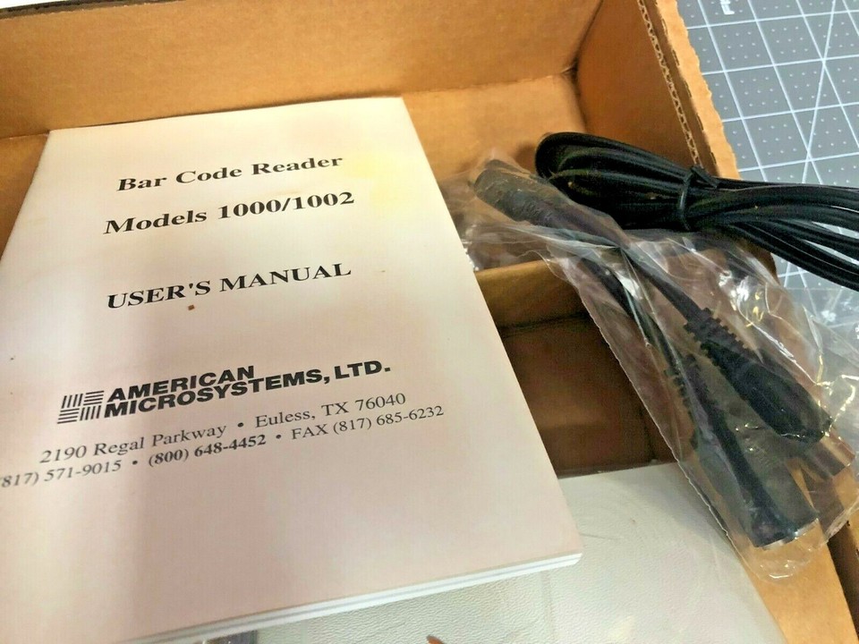 AMERICAN MICROSYSTEMS 1000/1002 MICROSCANNER CARD READER W/ WAND READER ...