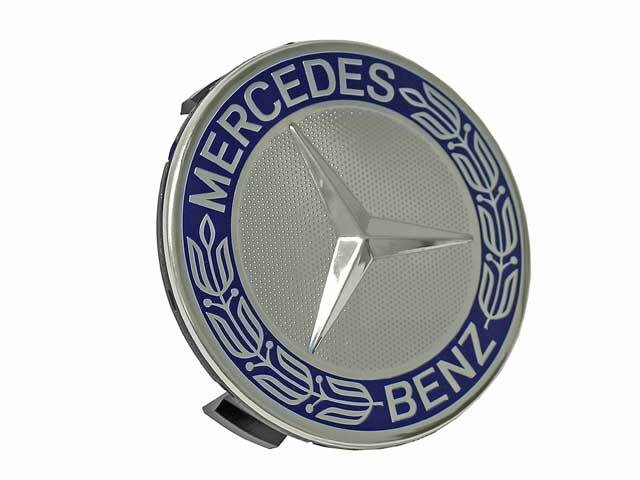 Alloy Wheel Hub Caps Emblem Royal Blue 2PCS Set For Mercedes Benz OEM ...