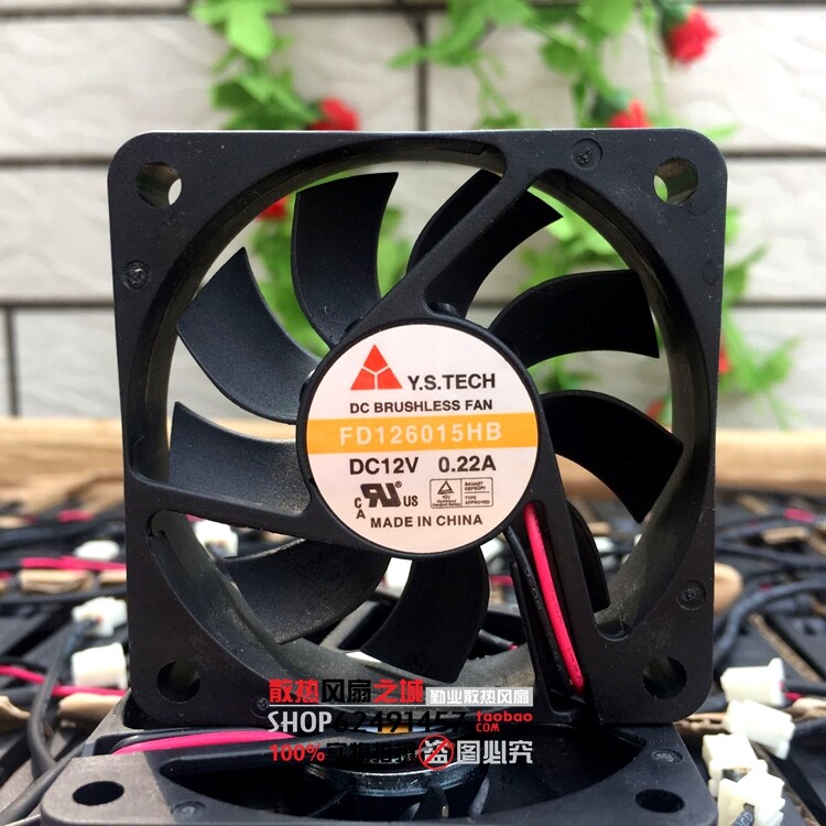 YS.TECH FD126015HB DC12V 0.22A 60*60*15MM 3 wire cooling fan | eBay