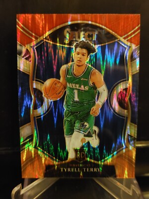 Tyrell Terry RC 2020-21 Panini Select Red Orange Shimmer Prizm #91 | eBay