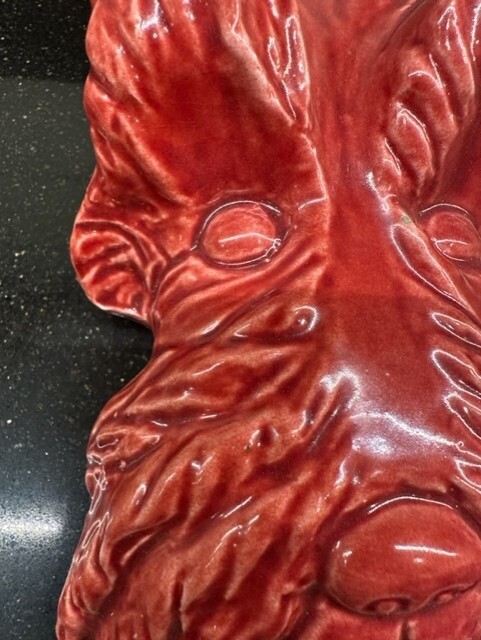 Vintage Ceramic Red Scottie Dog Scotty Scottish Terrier Face & Bow Wall ...