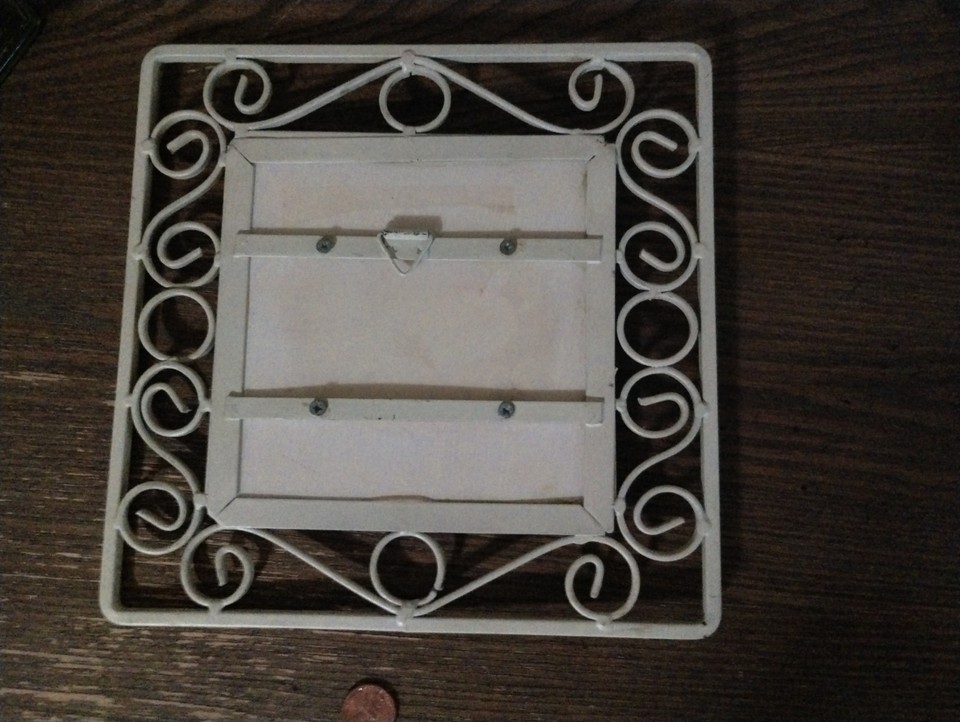 Decorative Metal Trivet with Floral Tile Design | eBay