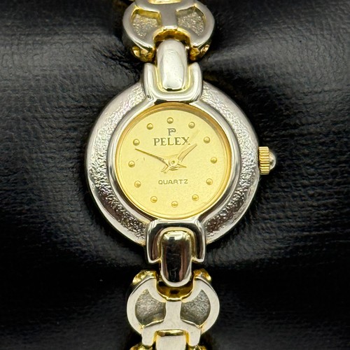 22mm Working Ladies Pelex Swiss 18k Gold Electroplated Quartz Watch 5. ...