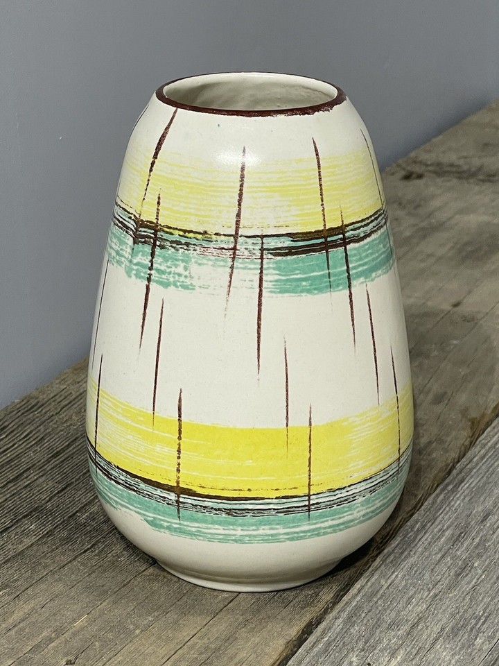 Vintage West Germany MCM Vase Hand Painted 582-17 | eBay