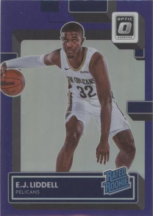 2022-23 Panini Donruss Optic - Rated Rookie E.J. Liddell #207 Purple ...