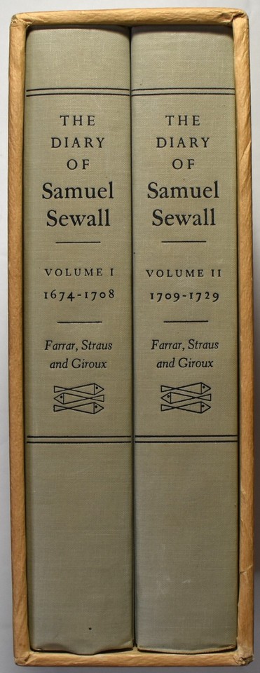 Diary of Samuel Sewall, 1674-1729 by Halsey M. Thomas (1973, Hardcover ...