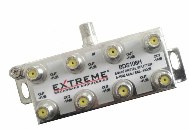 Extreme 8 Way Balanced HD Digital 1ghz High Performance Horizontal Coax ...